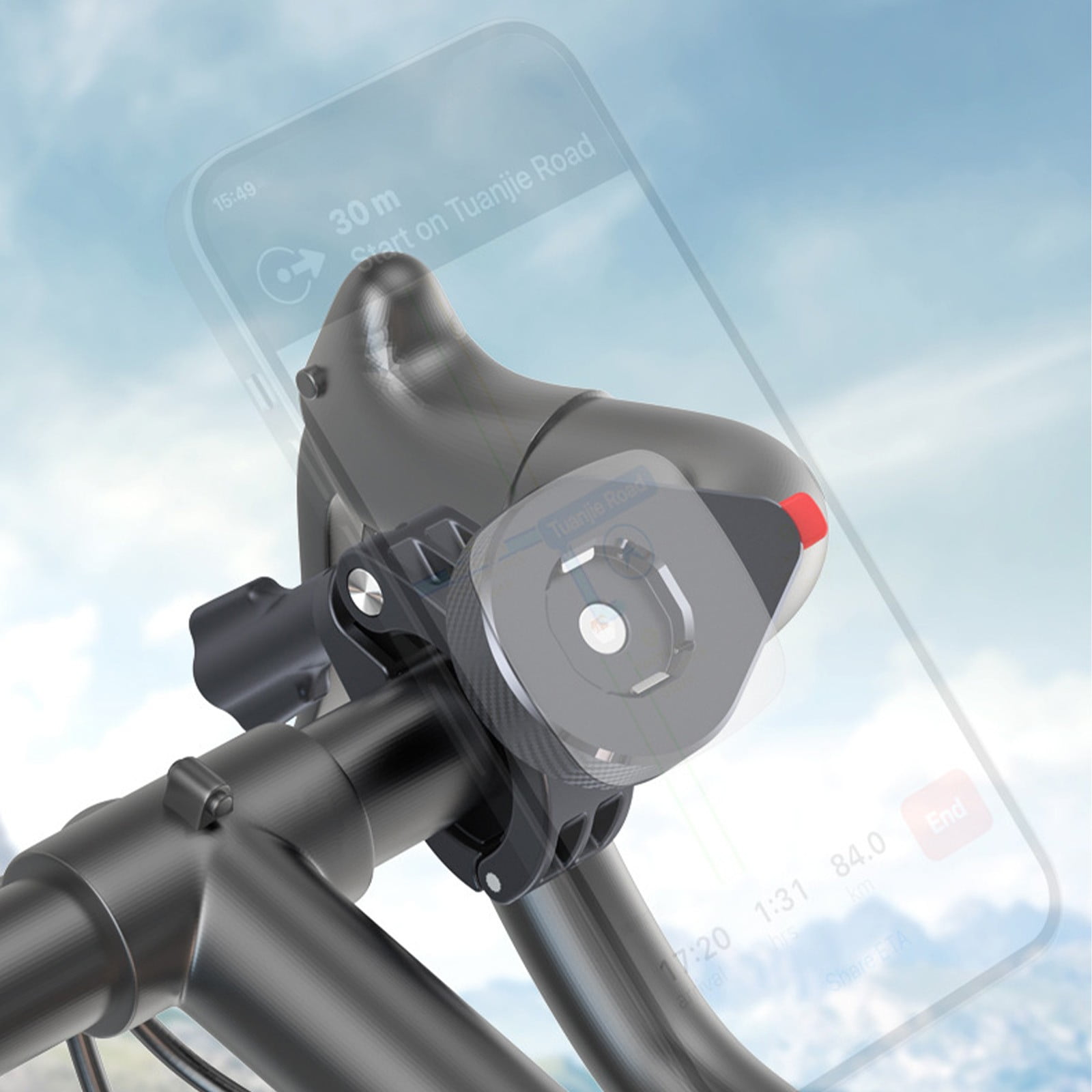 Motorcycle Phone Mount, Secure Bike Mount, Locking Clamp, Weatherproof ...