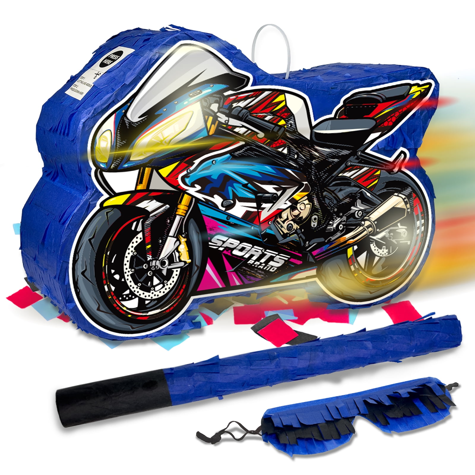 Motorcycle Pinata for Boys Birthday Party Supplies Cool Motorcycles ...