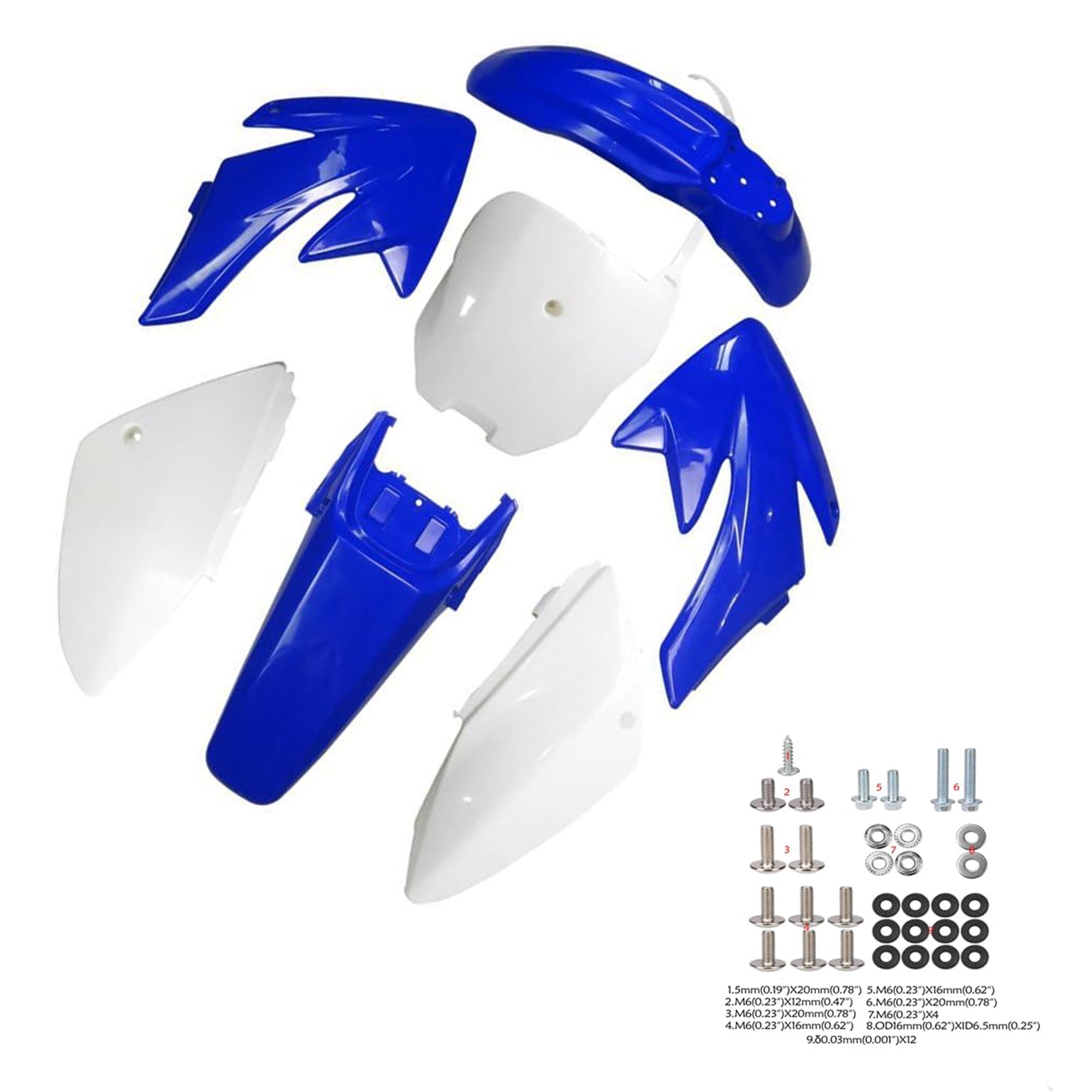 Motorcycle Plastics Fender Fairing Kit + Mounting Screws for CRF70F CRF ...