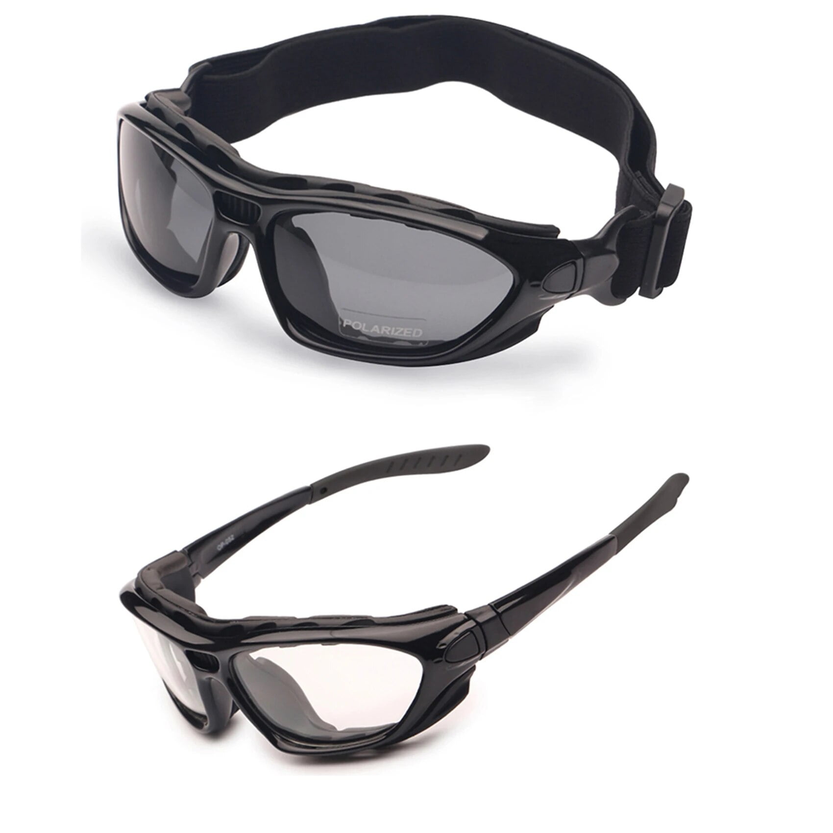 Motorcycle Polarized Clear Sunglasses Day Night 2 Lens Kit ...