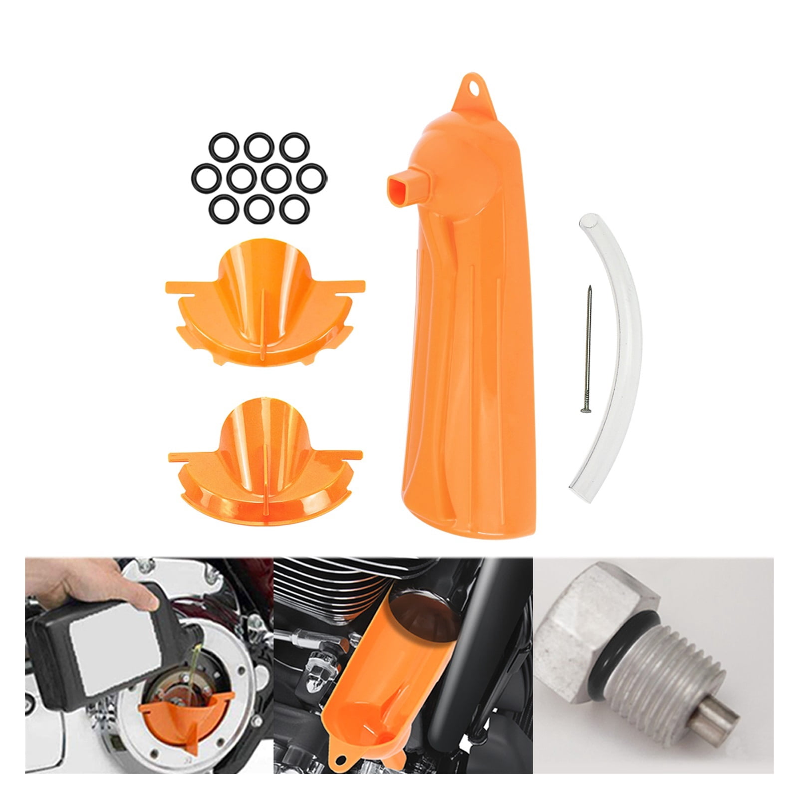 Motorcycle Primary Case Oil Fill Funnel Oil Filter Funnel 1105 Sealing ...