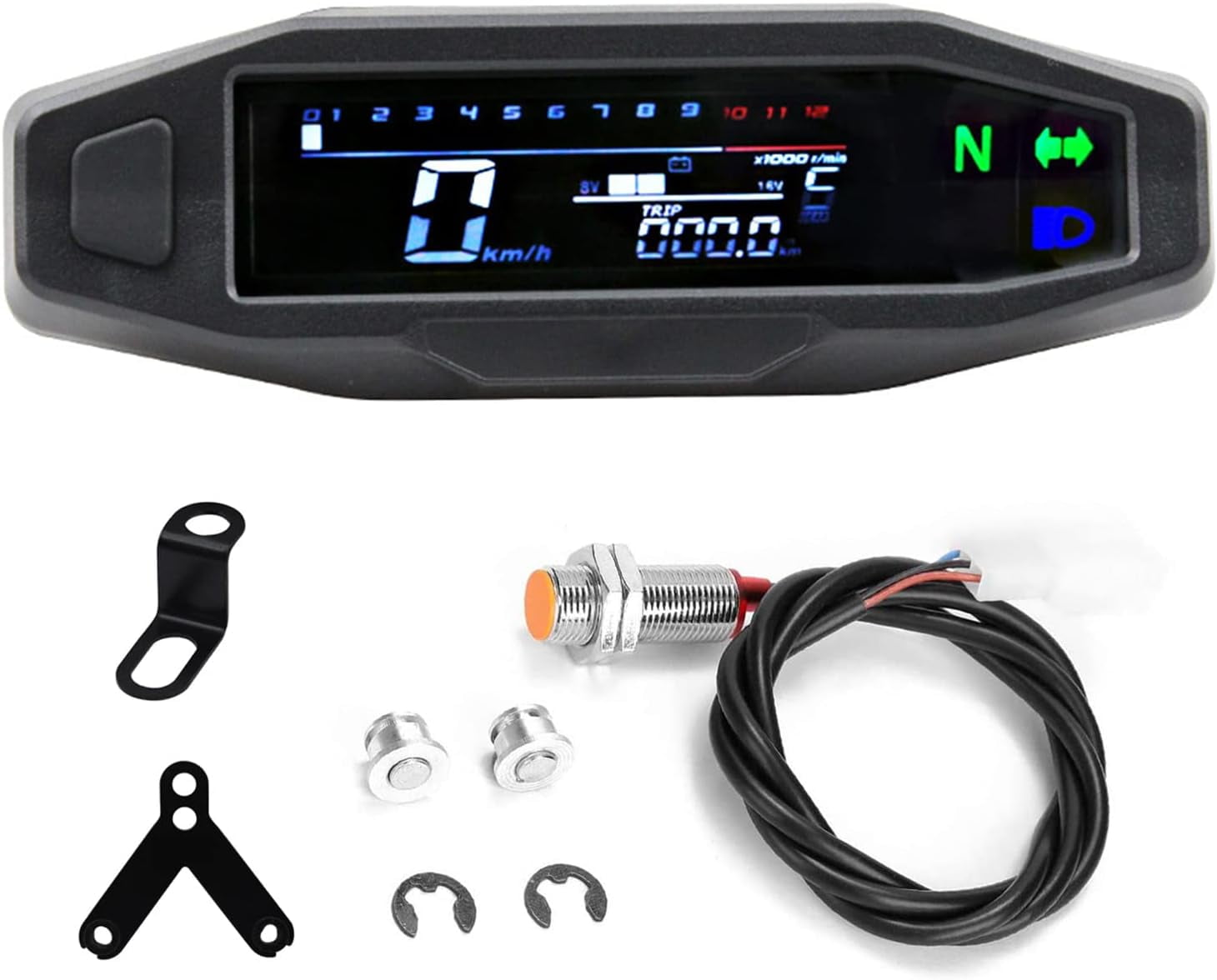 Motorcycle RPM Gauge Digital Speedometer Odometer Electric Injection ...