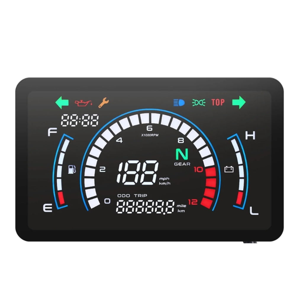Motorcycle RPM Meter Speedometer Meter Gauge Digital Dashboard ...