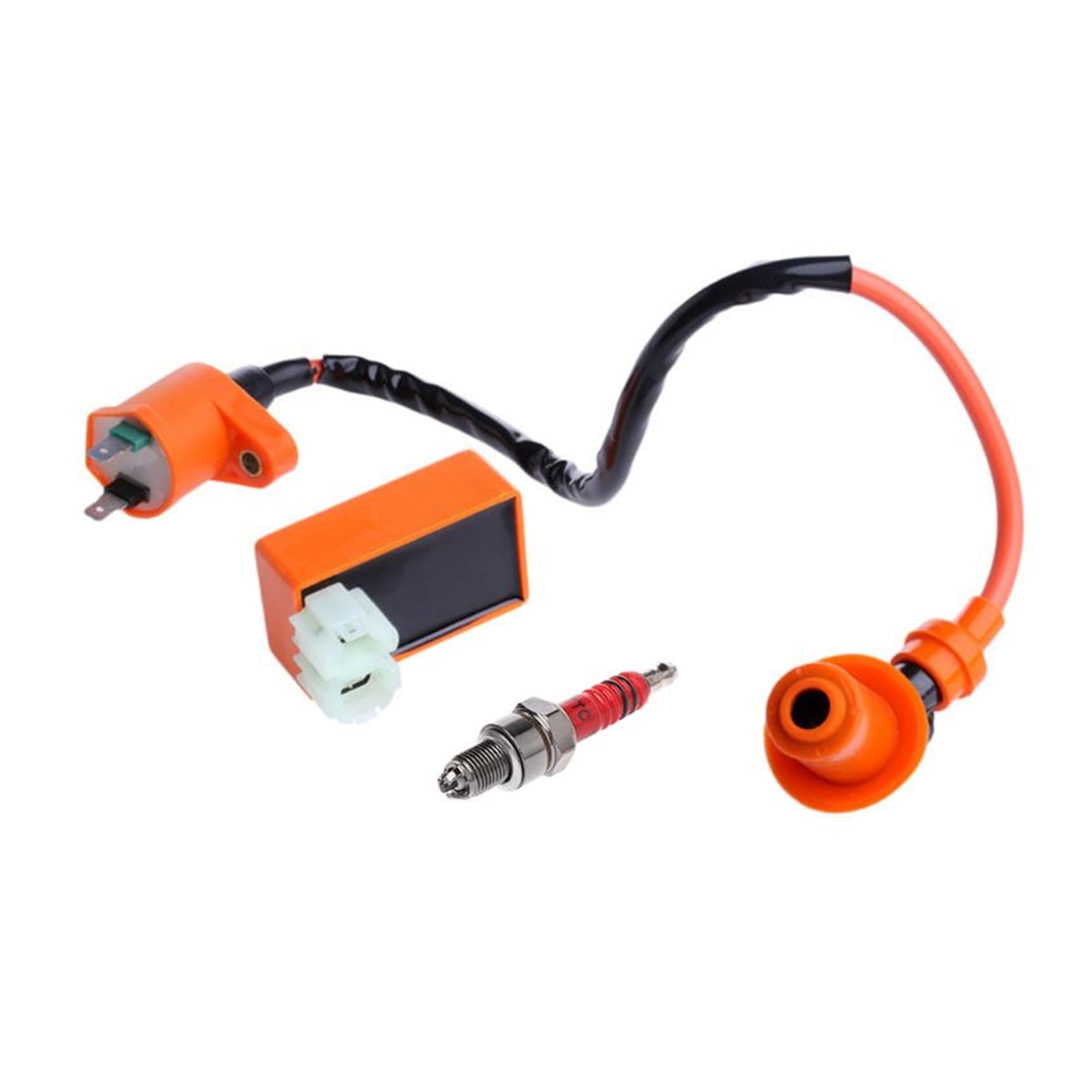 Motorcycle Racing CDI & Ignition Coil & Spark P-lug Kit Fit For GY6 ...