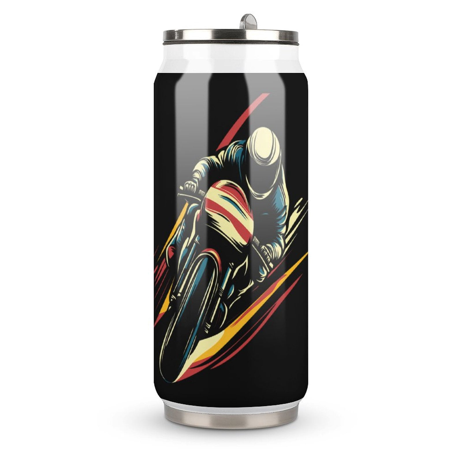 Motorcycle Racing Coffee Tavel Tumblers with Lid and Straw Stainless ...