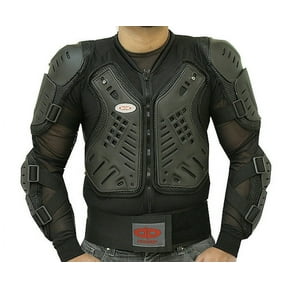 Men's Motorcycle Body Armour Jacket Dirt Bike Off Road Back Spine Chest ...