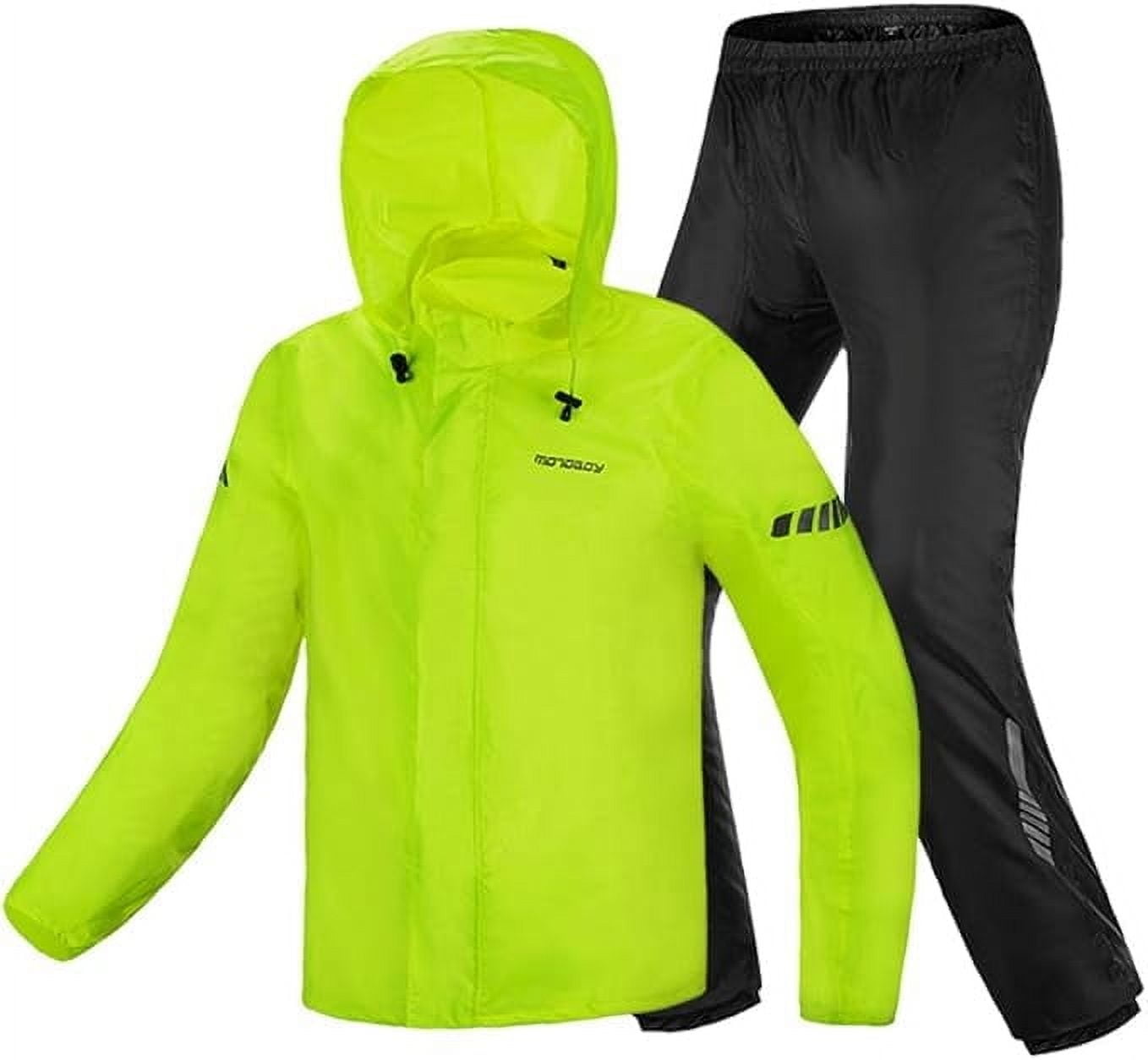 Motorcycle Rain Suit,Waterproof Hi Vision Reflective Bicycle Rain Coat ...