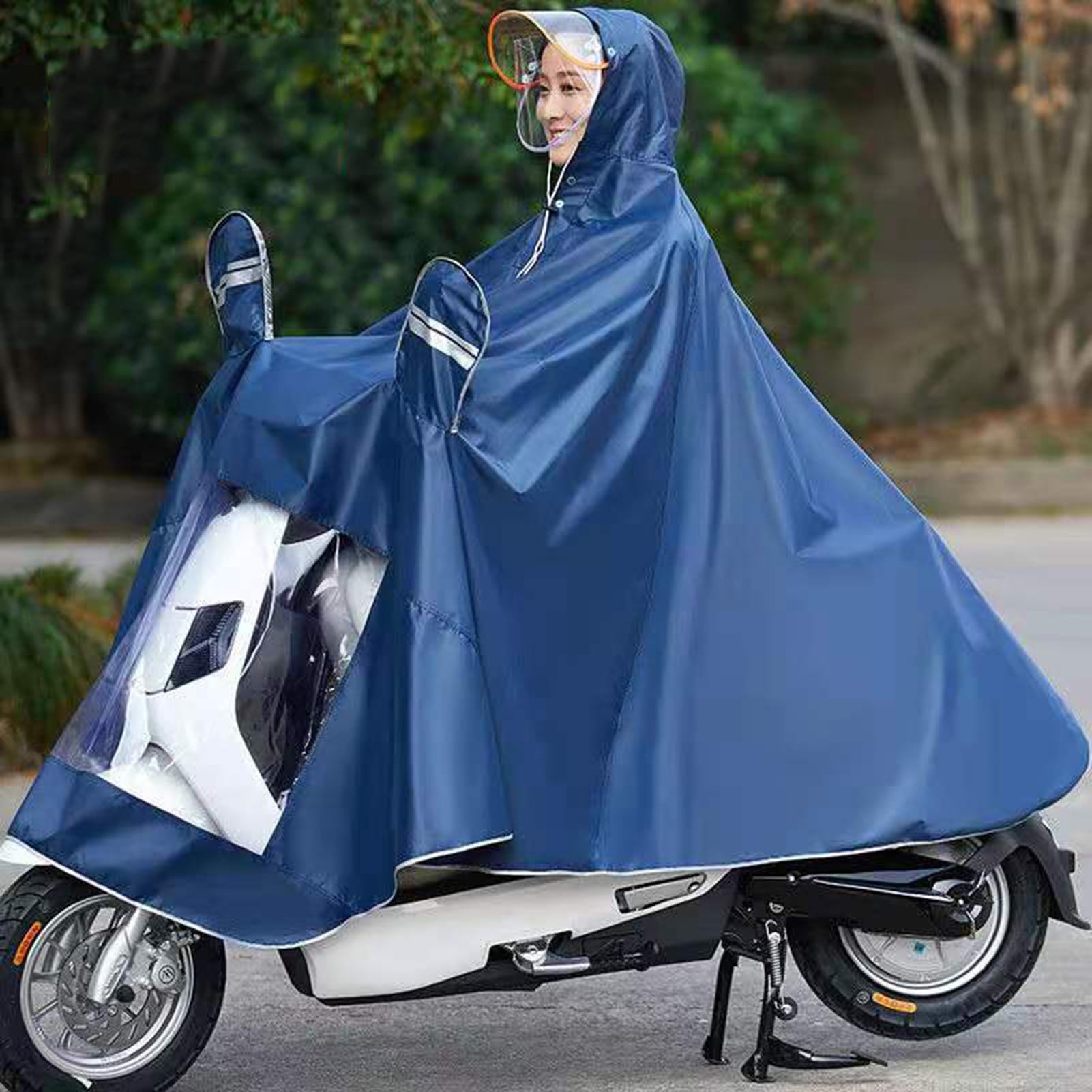 Motorcycle Raincoat Cycling Rain Poncho Waterproof Scooter Rain Capes ...