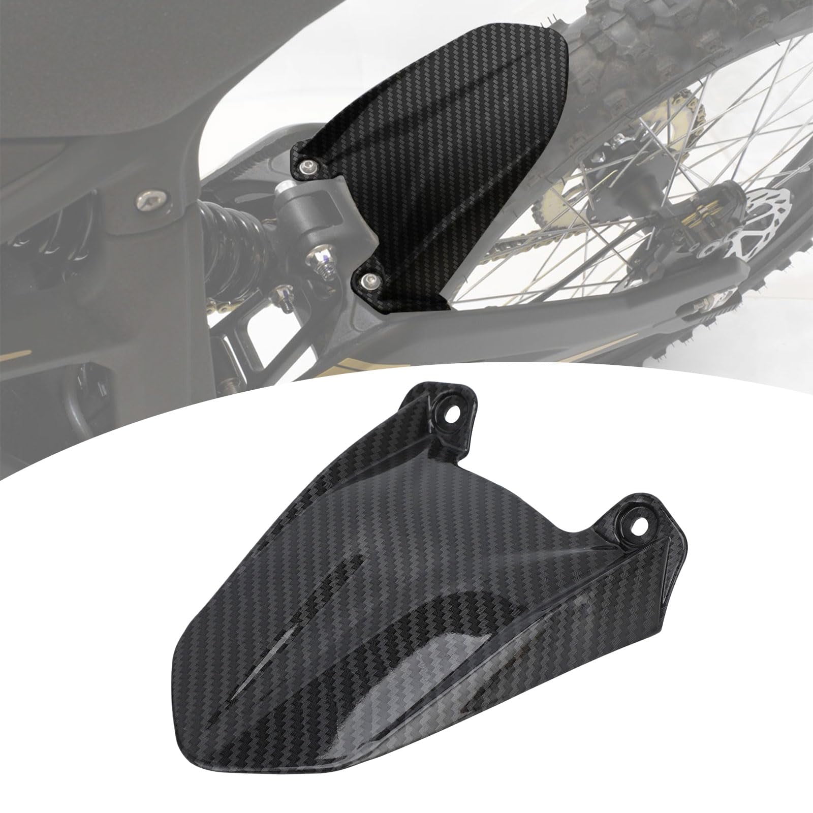 Motorcycle Rear Fender Mudguard Fender Protector Carbon Fiber Pattern ...