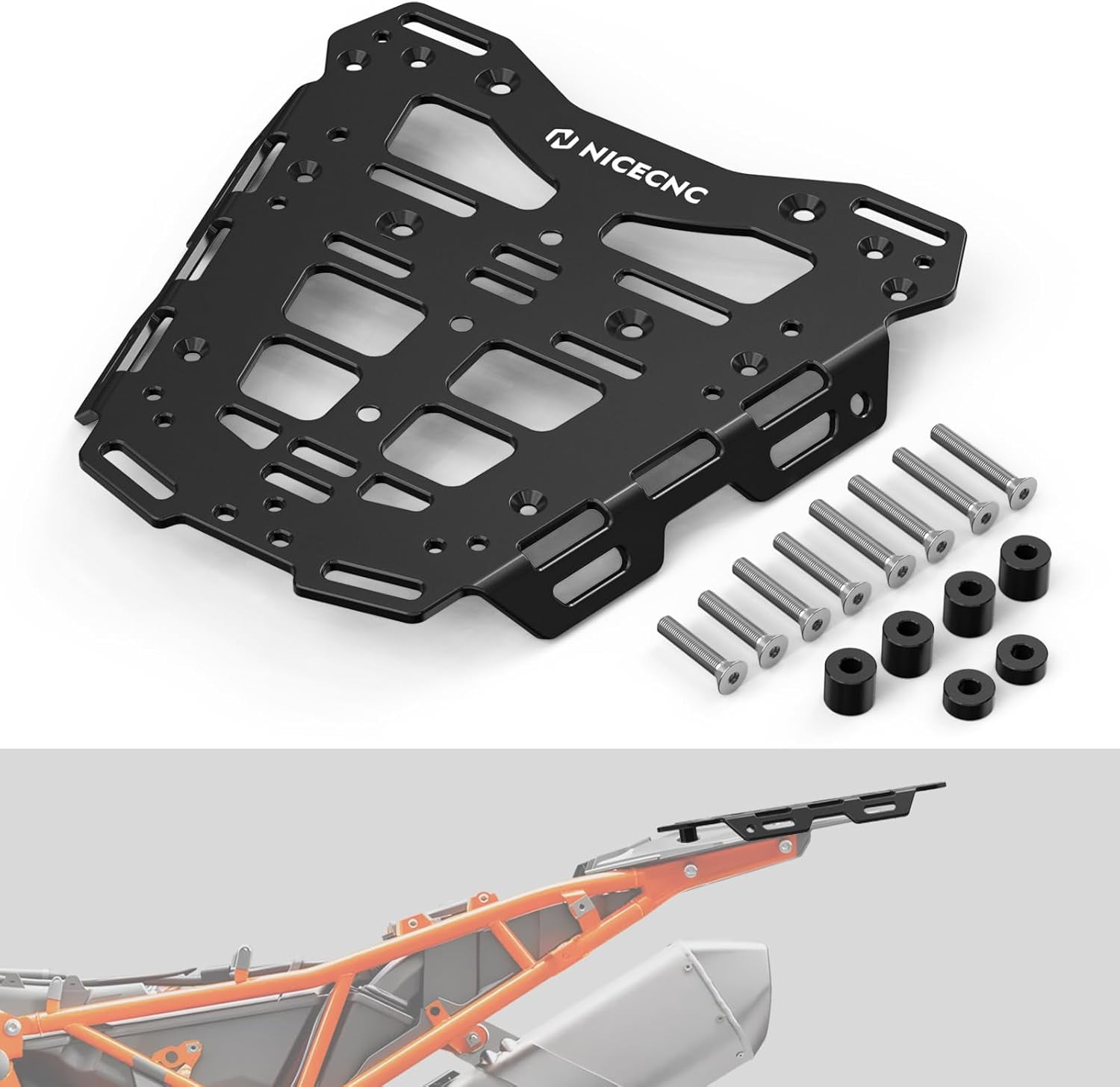 Motorcycle Rear Luggage Rack Kit Back Luggage Rack Compatible with 790 ...