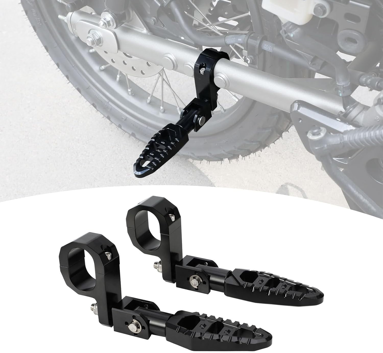 Motorcycle Rear Passenger Foot Pegs CNC Aluminum Alloy-Second ...