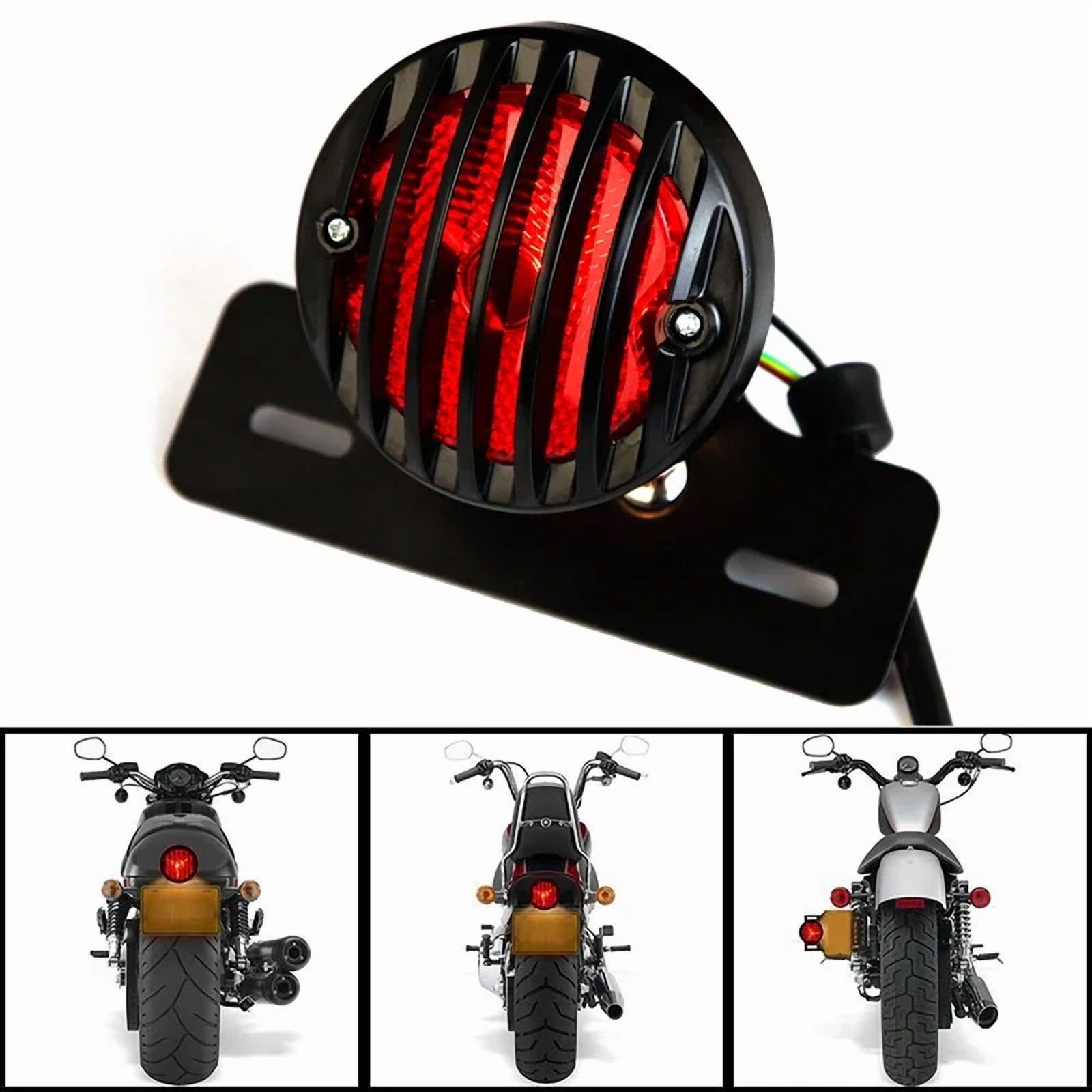 Motorcycle Rear Tail Brake Stop Light Lamp For Bobber Chopper CAFE ...