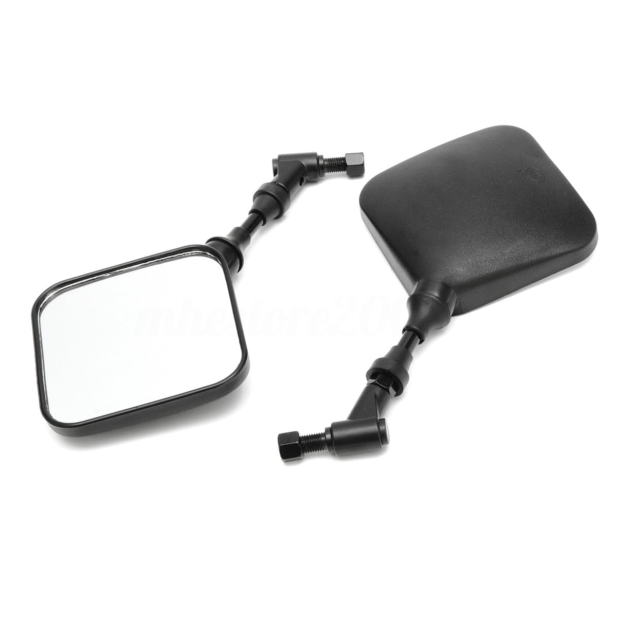 Motorcycle Rear View Mirrors 10mm with Black Housing and Sleek Metal ...