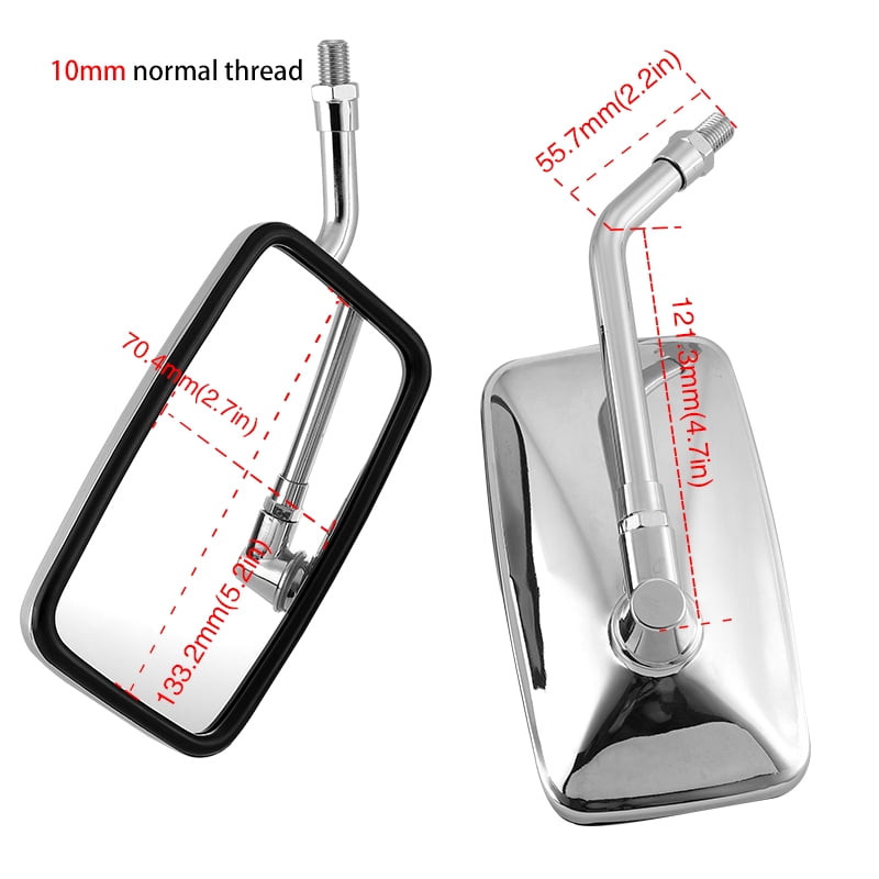 Motorcycle Rear View Mirrors 10mm For Honda XR650L XR250L XR350R ...