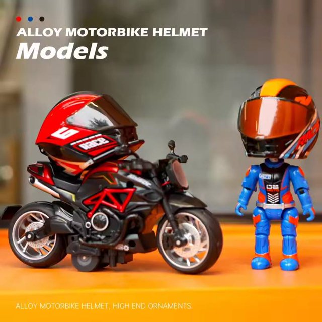 Motorcycle Rider Figures, Alloy Motorcycle Helmets,Transforming Racing ...