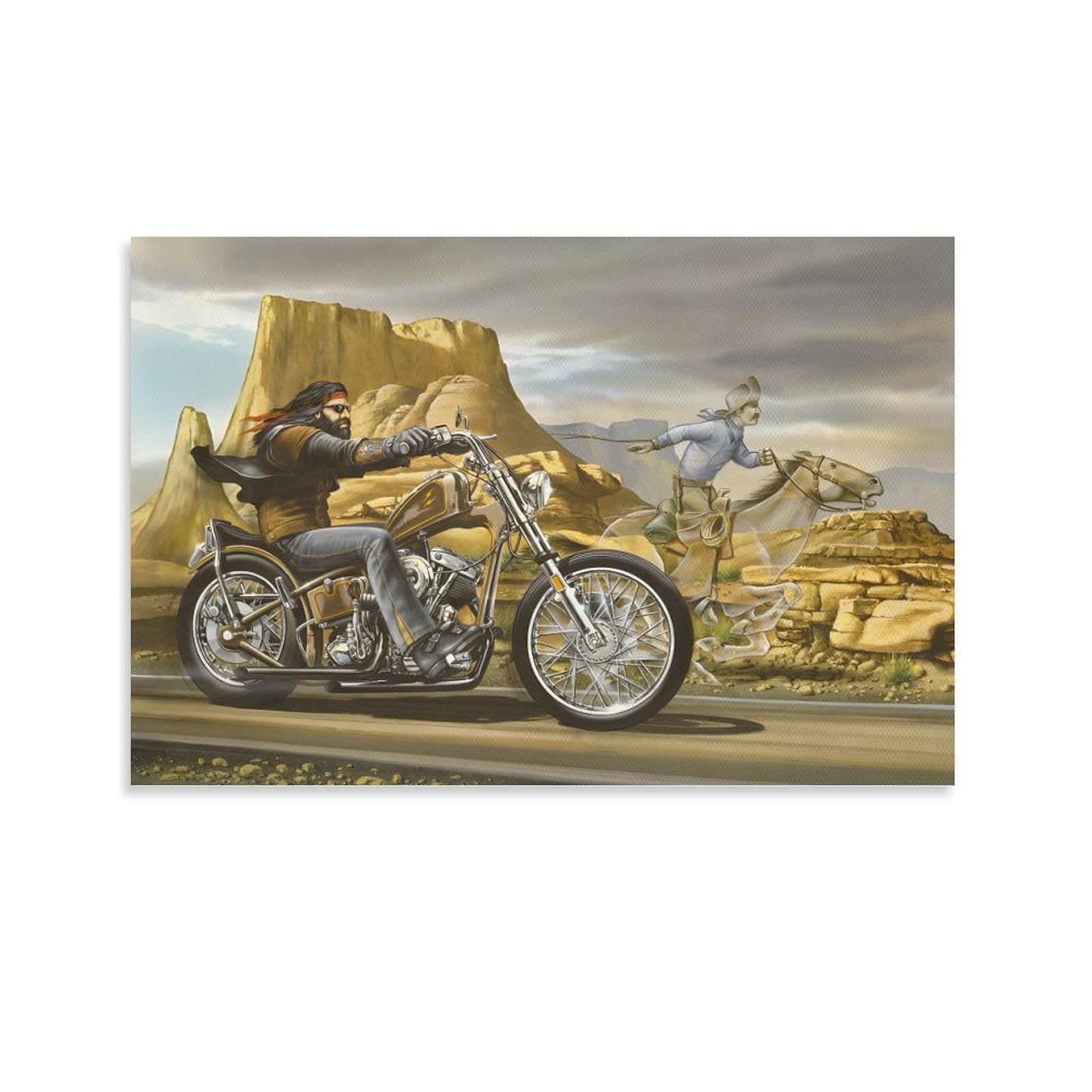 Motorcycle Rider Poster David Mann Ghost Rider Posters Wall Art ...