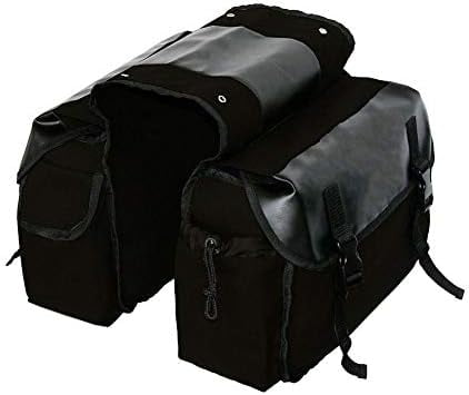 Motorcycle Saddle Bag Large Capacity Canvas Panniers Bags for Bicycle ...