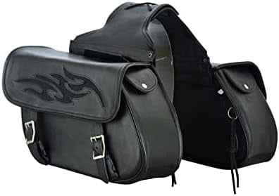 Motorcycle Saddle Bags Leather Motorcycle Luggage Bag with Gun Holsters ...