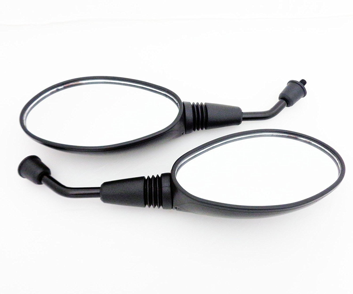 Motorcycle Scooter Mirror Set - 8mm RH/RH Thread - Black (Model 1411BK ...