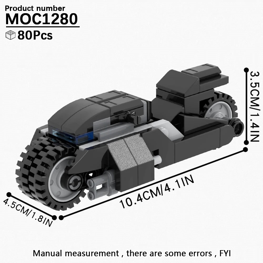Motorcycle Series Set MOC Bricks Movie Anime Military Compatible Action ...
