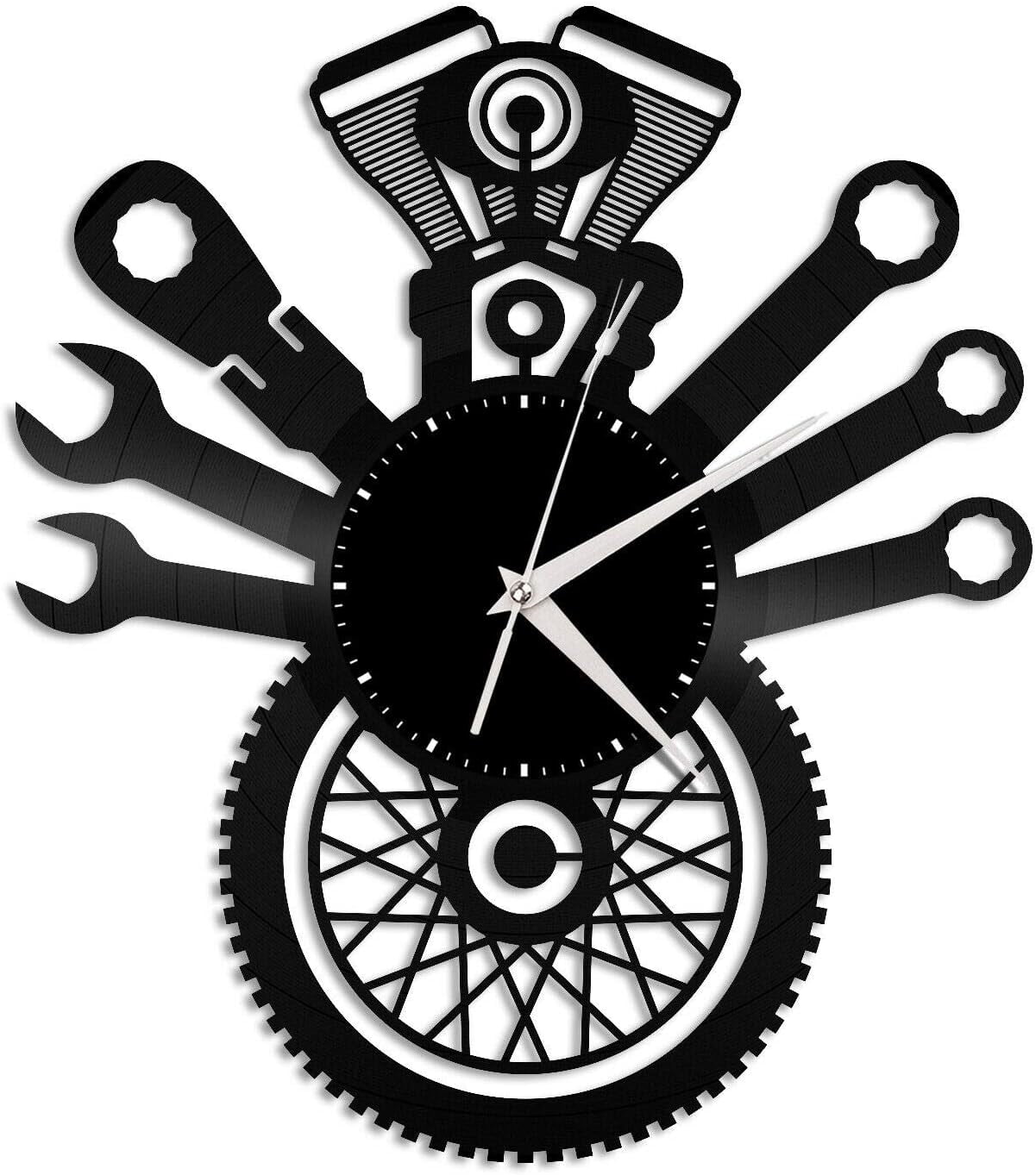 Motorcycle Service Vinyl Wall Clock,Vinyl Record Clock Wall Art ...