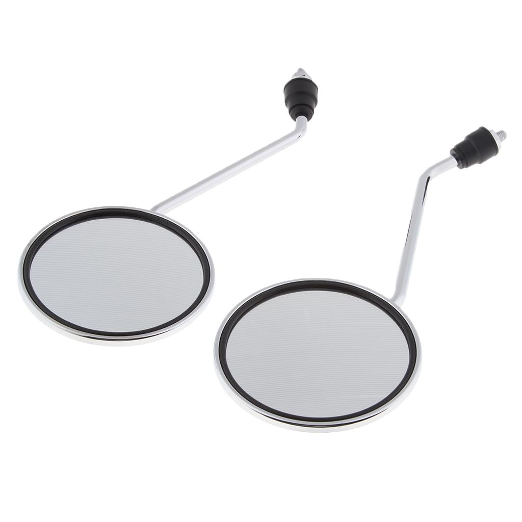 Motorcycle Side 8mm - Round Handlebar Mount Rear View Mirrors for 50cc ...