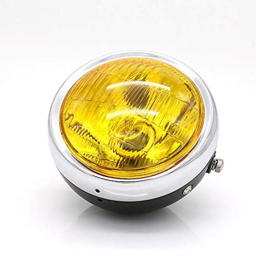 Motorcycle Side Mount Retro Vintage Headlight Lamp Bobber Cruisers ...