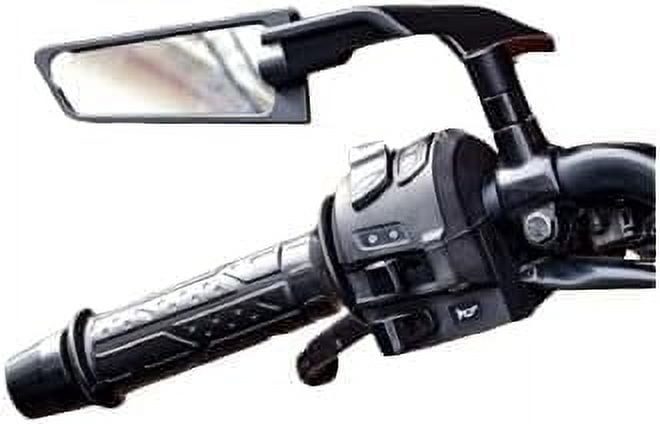 Motorcycle Side Rear View Mirror Universal Fit Adjustable Handlebar ...