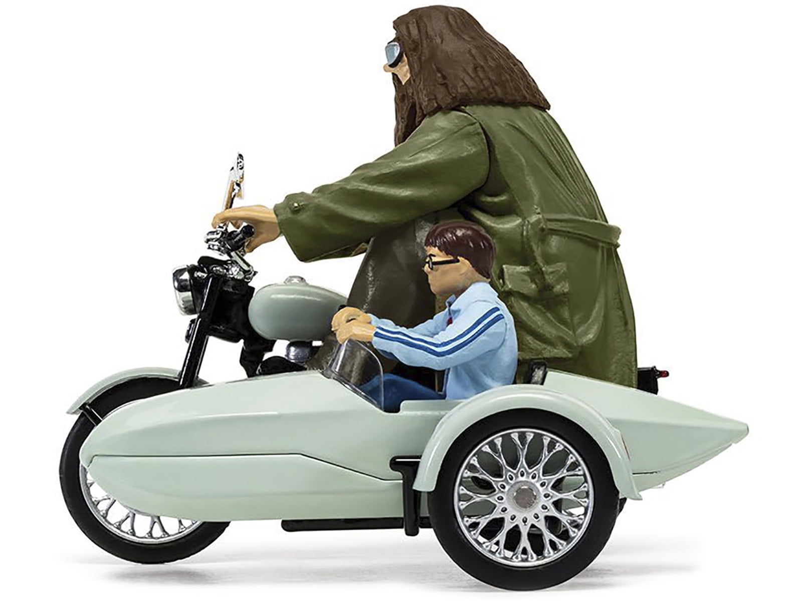 Motorcycle and Sidecar Light Green with Harry and Hagrid Figures "Harry ...