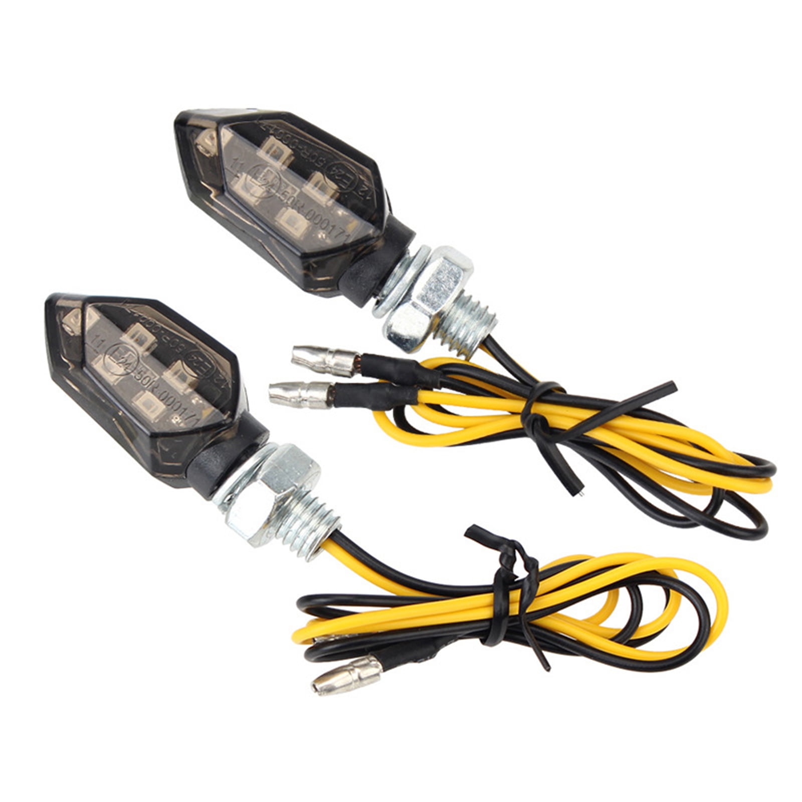 Motorcycle Small Turn Signals Lights 5 Bright LEDs 12V Strong ABS ...