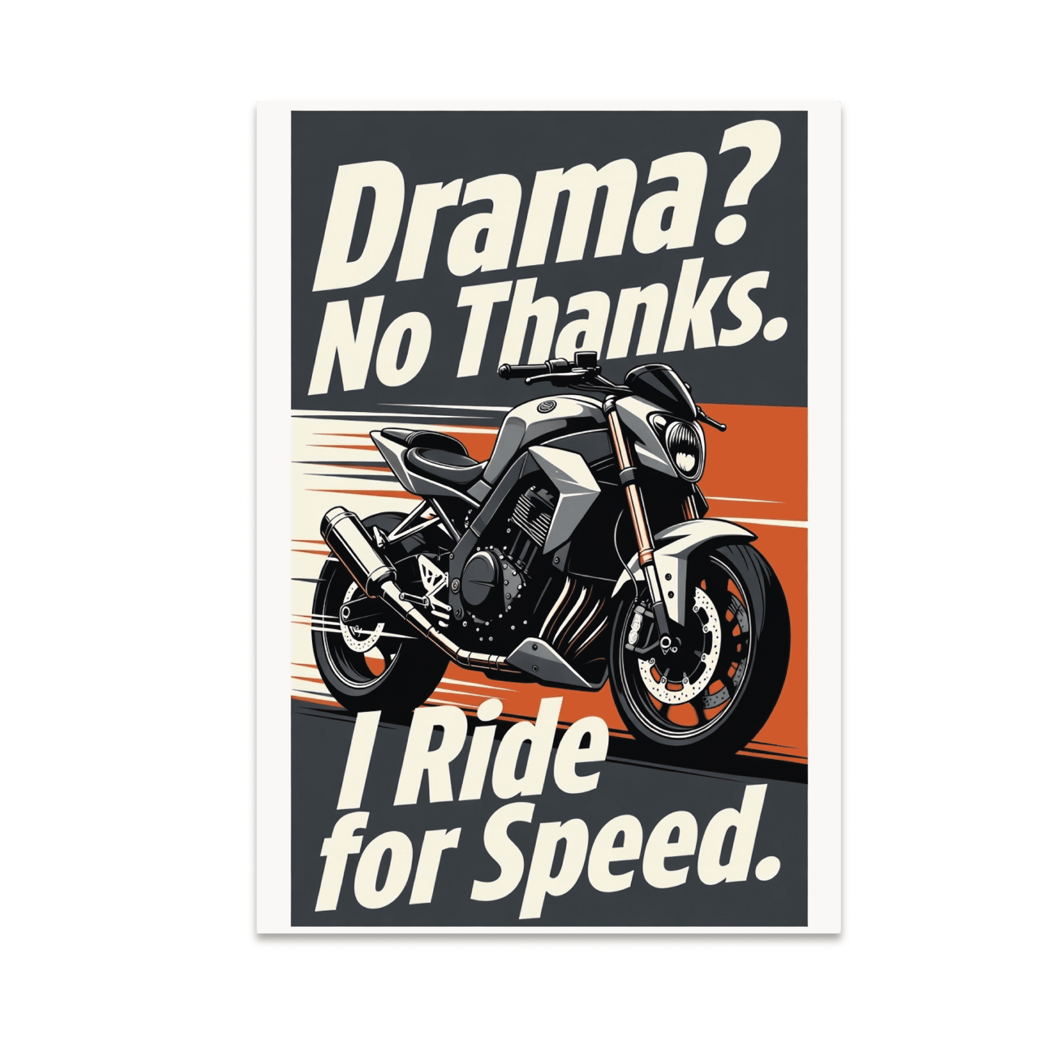 Motorcycle Speed Decor - Motorcycle Enthusiast - 13x19 Poster Print ...