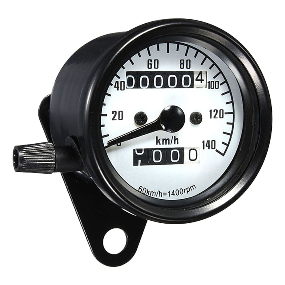 Motorcycle Speedometer Dual Odometer 12V with LED Back Light Stainless ...