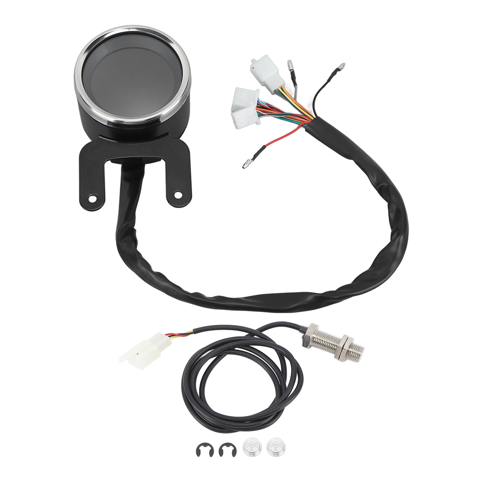 Motorcycle Speedometer Gauge Multi Purpose LCD Backlight Tachometer ...