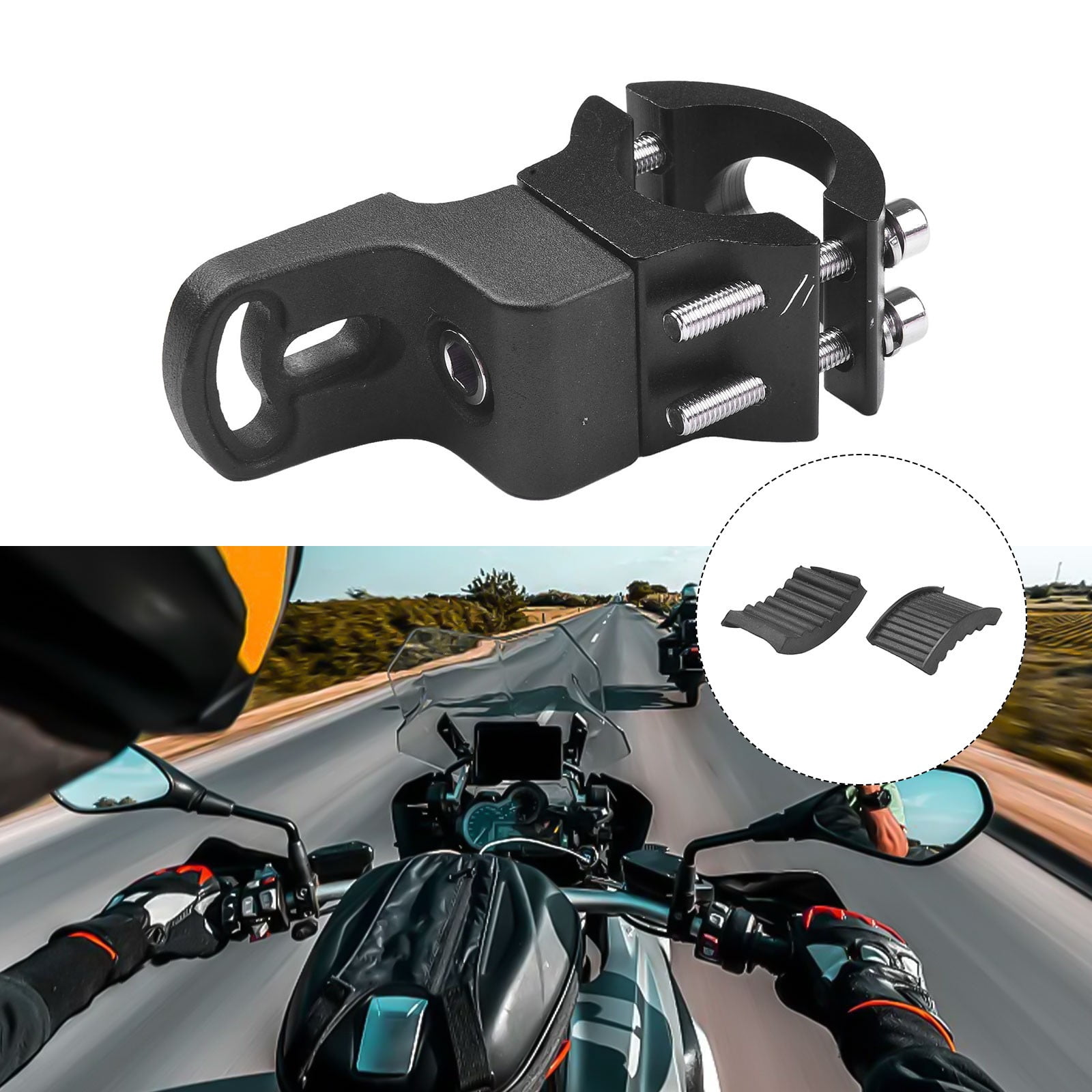 Motorcycle Spotlight Mount Brackets Clamp Fog Light Holder Adjustable ...