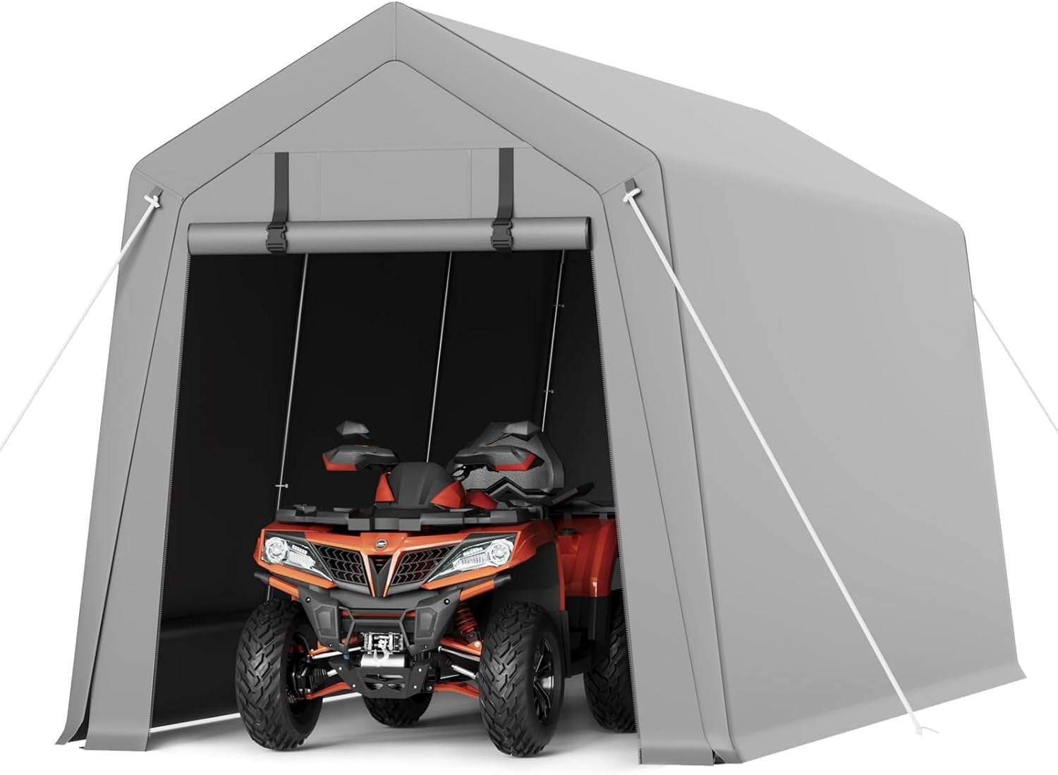Motorcycle Storage Sheds 10x10 FT, Portable Shed with Rolled up Zipper ...
