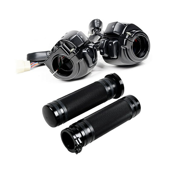 Motorcycle Switches Control with Wiring Harness and Custom Hand Grips ...