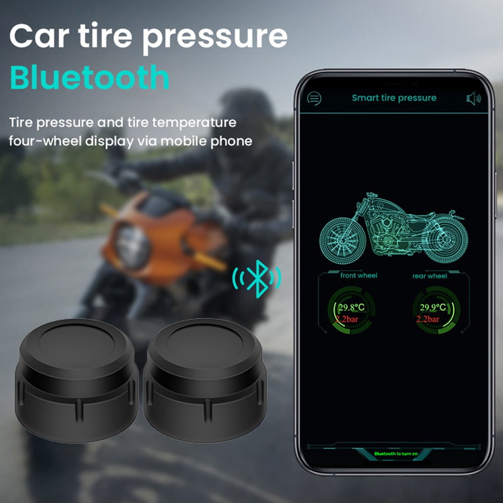 Motorcycle TPMS Wireless Tire Pressure Monitoring System Bluetooth ...