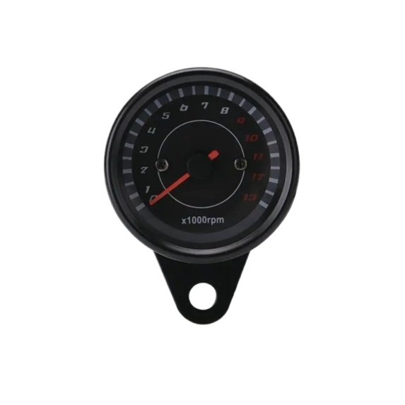 Motorcycle Tachometer Meter LED Backlight Tachometer Gauge 13000RPM Rev ...
