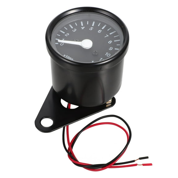 NIAIZEK Black Motorcycle Speed Meter Tachometer with White Backlight ...