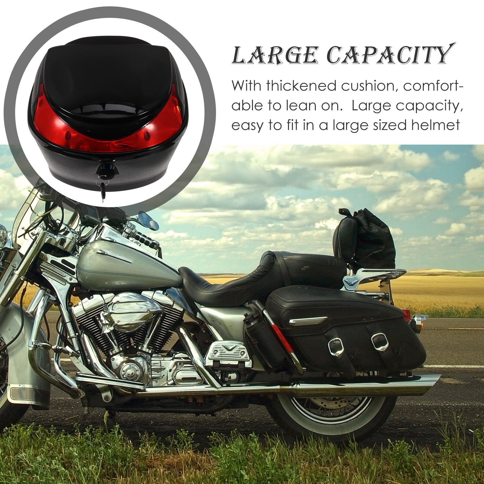 Motorcycle Rear Storage Bag Scooter Replacement Case for Motorcycle and ...