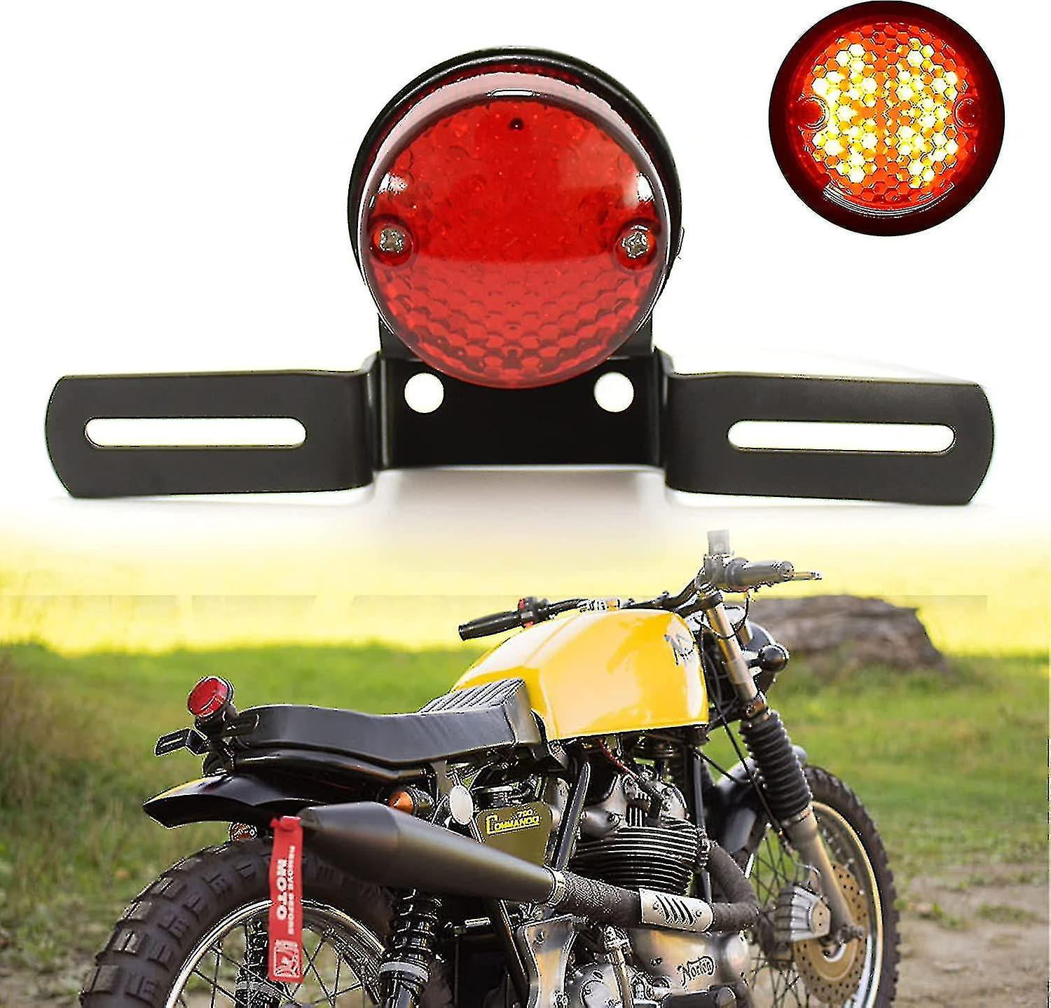 Motorcycle Tail Lights 30 Led Integrated License Plate Rear Brake Lamp ...