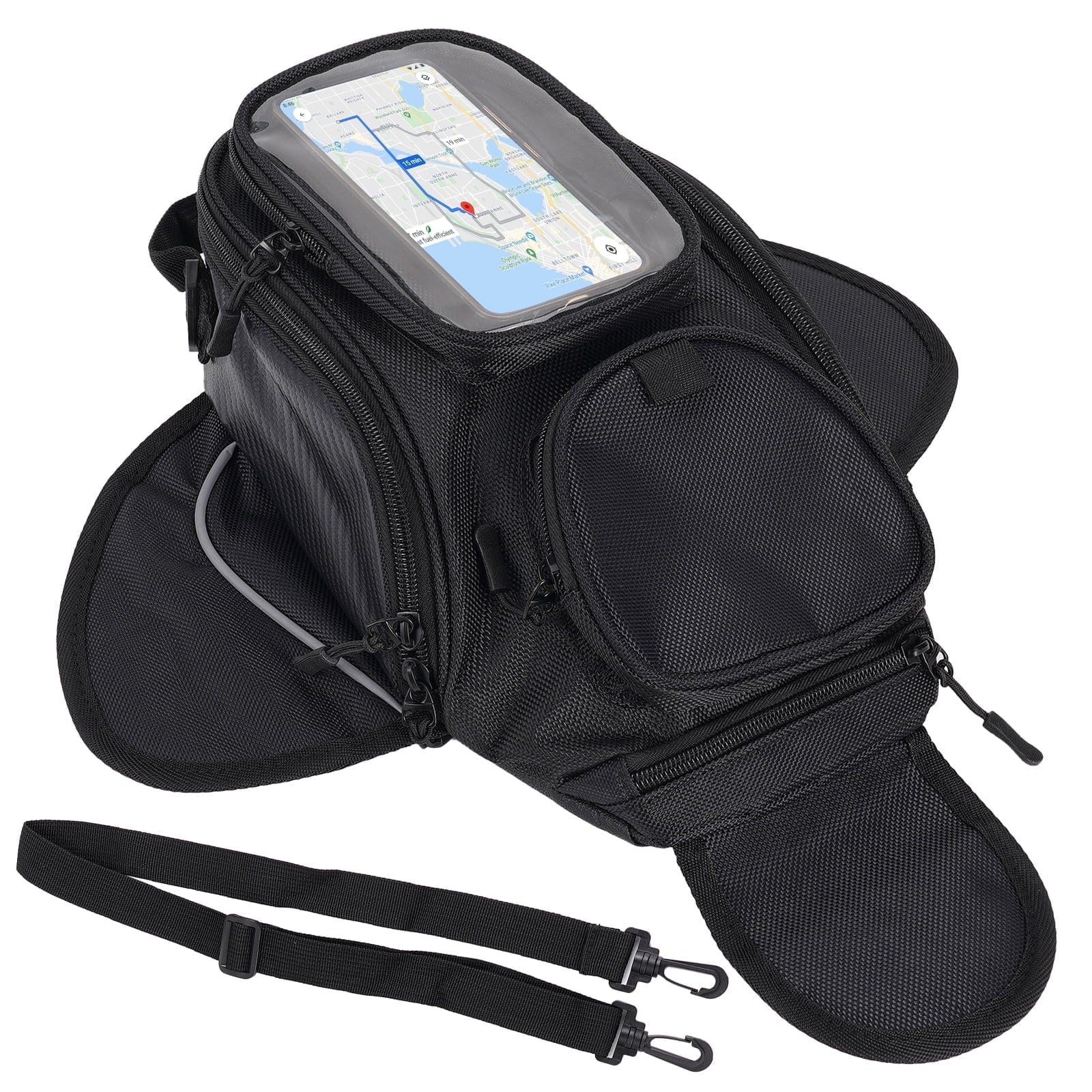 AUTOA Magnetic Motorcycle Tank Bag Oil Fuel Gas Backpack Oxford Cloth ...