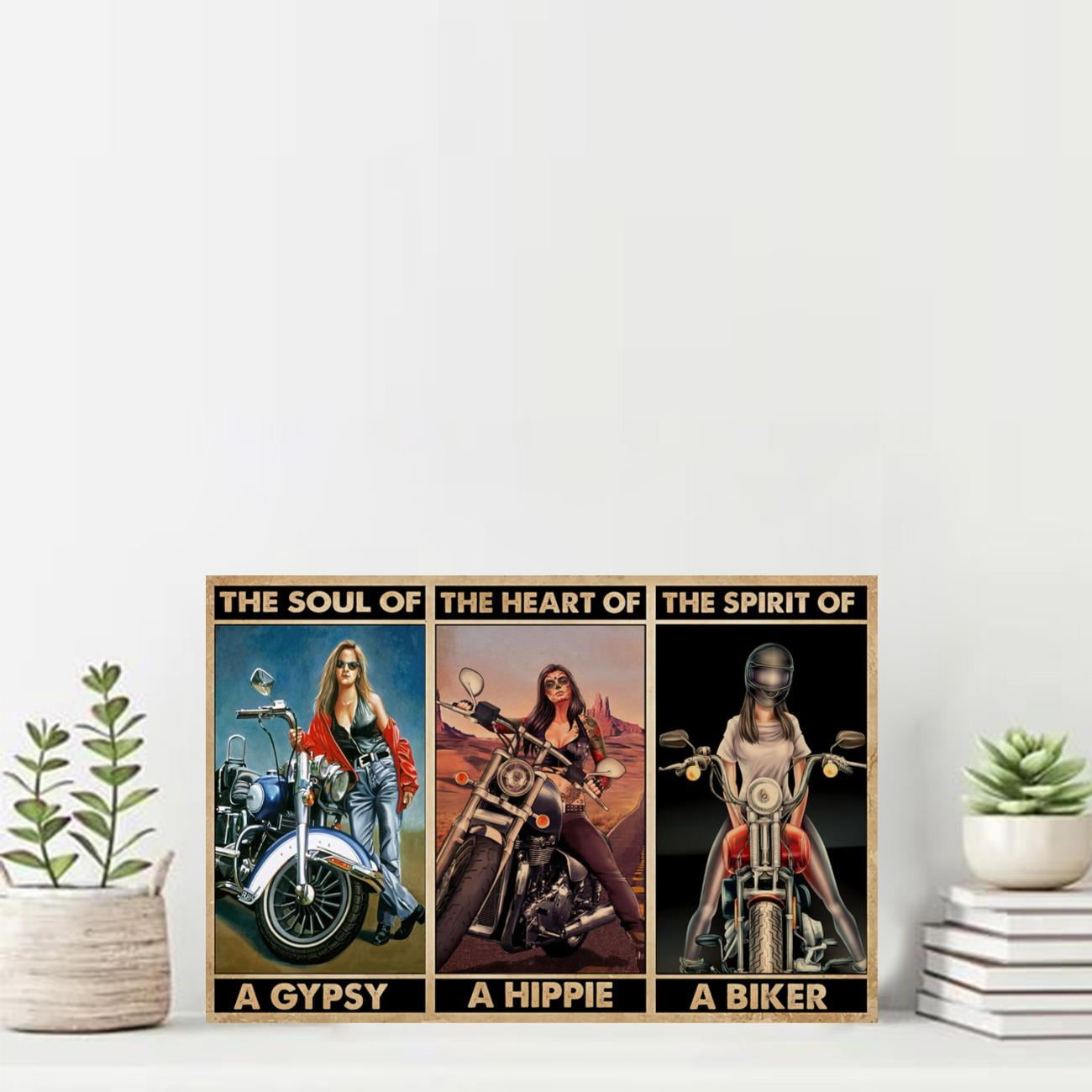 Motorcycle The Heart Of A Hippie Poster Motorcycle Poster gift for ...