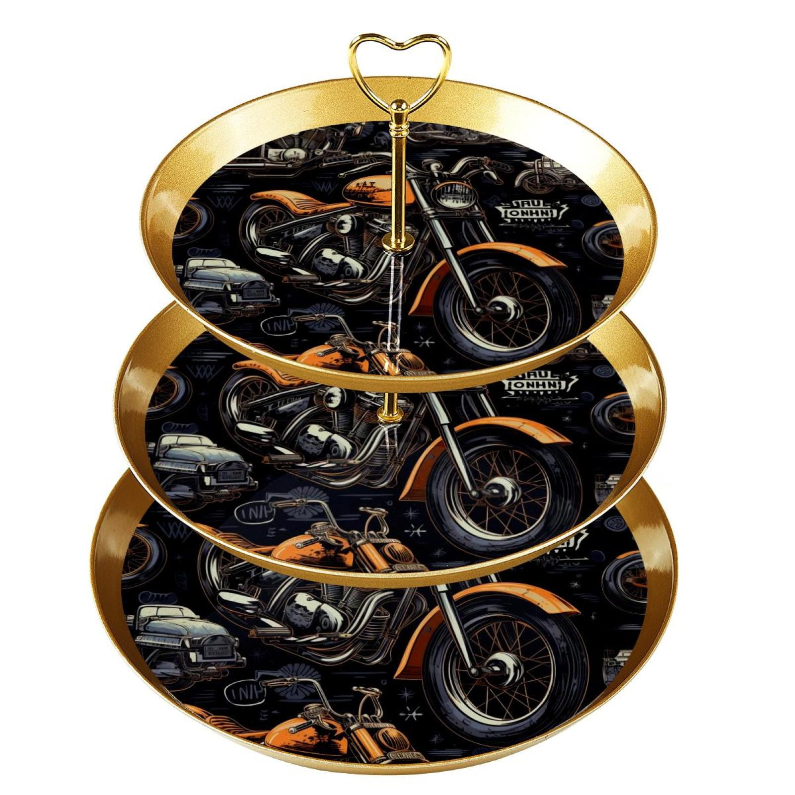 Motorcycle Theme Premium Plastic Discs Dessert Table Display Stand ...