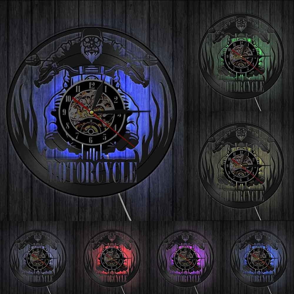 Motorcycle Time Touring Motorcyclis Rider Wall Clock Motorcycle Riding ...