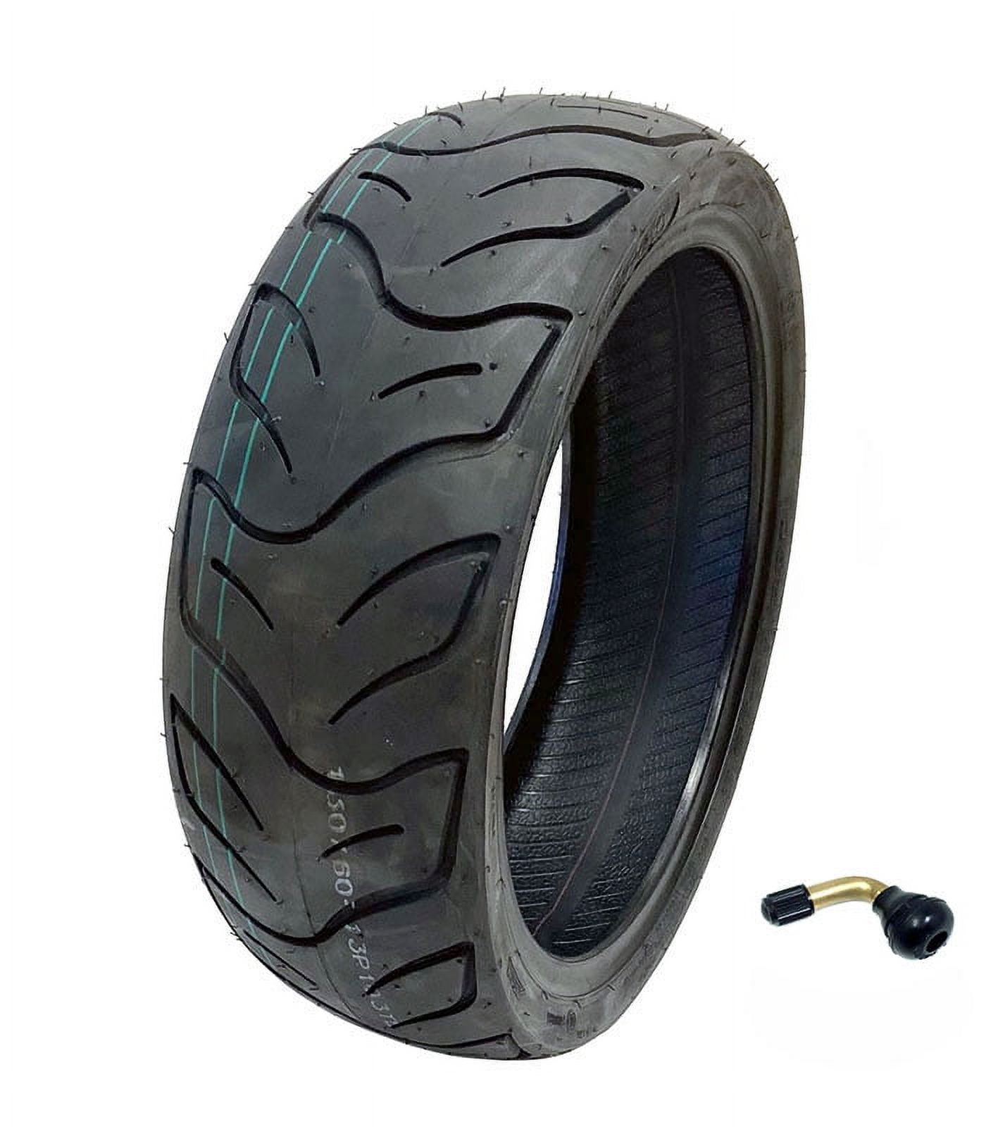 Motorcycle Tire 130/60-13 Tubeless Street All-Weather Tread + TR87 Bent ...
