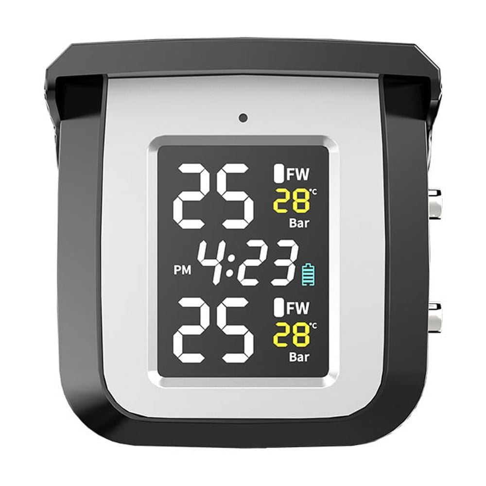 Motorcycle Tire Pressure Monitor Solar Wireless External Locomotive ...