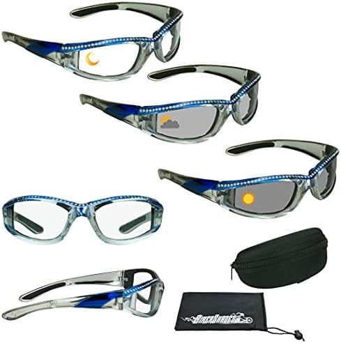 Motorcycle Transitional Day Night Photochromic Safety Glasses Women ...