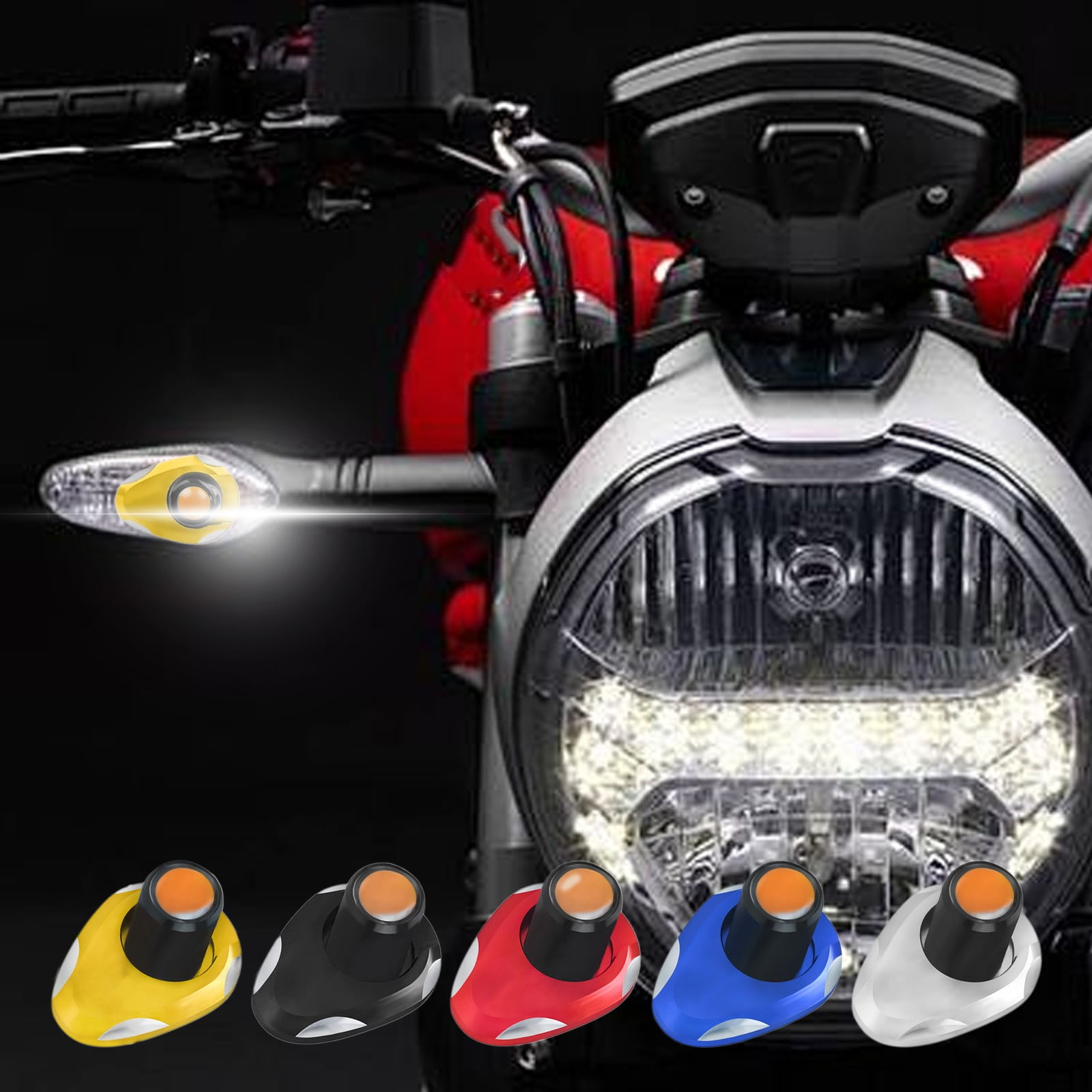 Motorcycle Turn Signal, Dual-Sided Turn Indicator, Waterproof, Durable ...