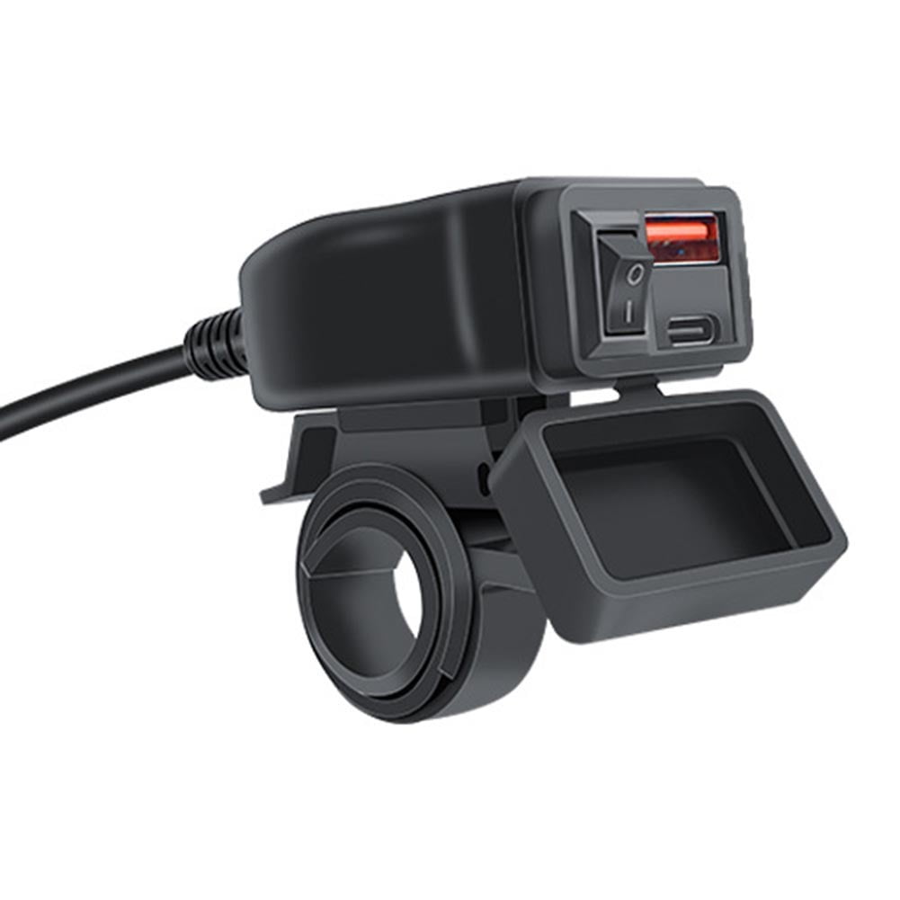 Motorcycle USB PD Charger 12V Waterproof Socket Adapter with Voltmeter ...